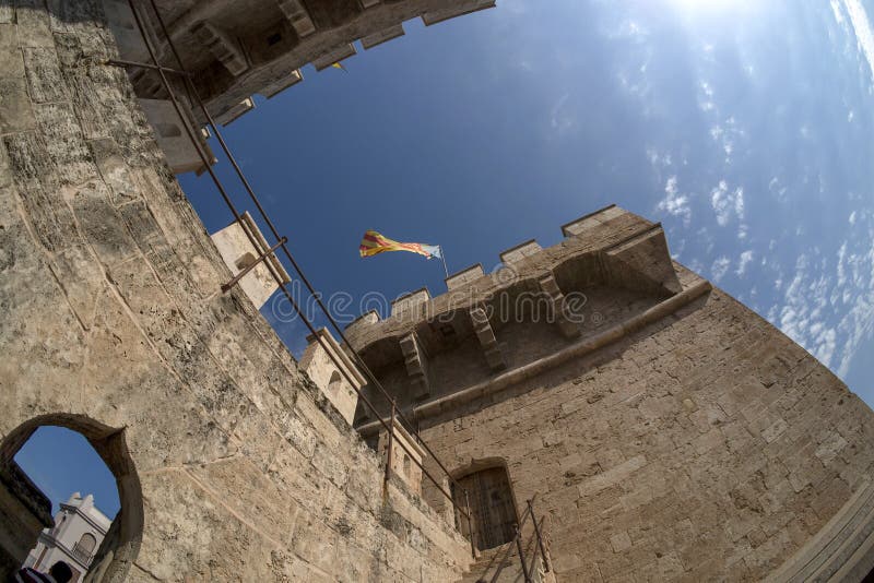 Valencia Torres De Quart Tower Stock Image - Image of quart, building ...