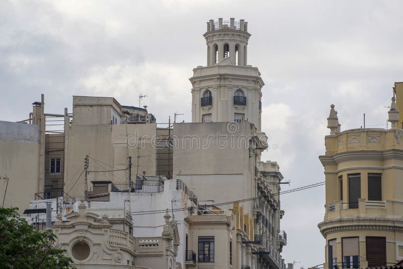 Valencia Tower Old Building Stock Image - Image of city, traditional ...