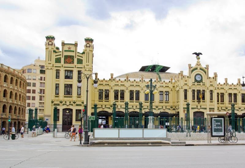 Valencia Train Station,Spain Editorial Stock Photo - Image of outdoor ...