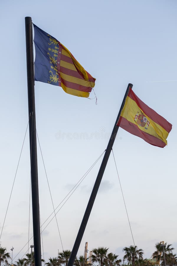 Valencian Community Flag Waving in the Air Stock Photo - Image of blue ... Valencian Community Flag Waving in the Air Stock Photo - Image of blue ...