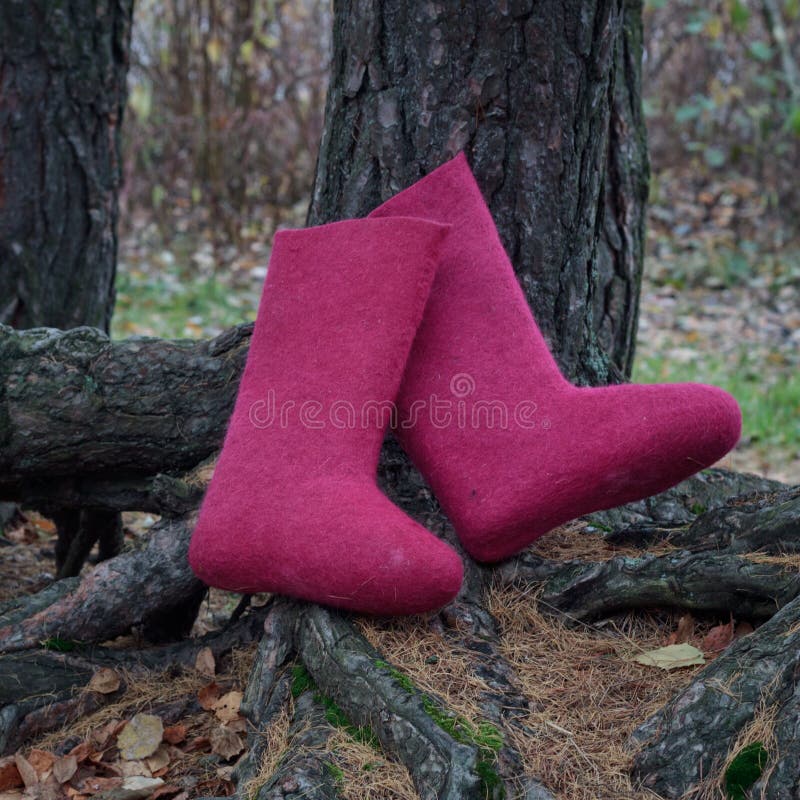 Valenki - Russian Felt Boots Stock Image - Image of homemade, culture ...