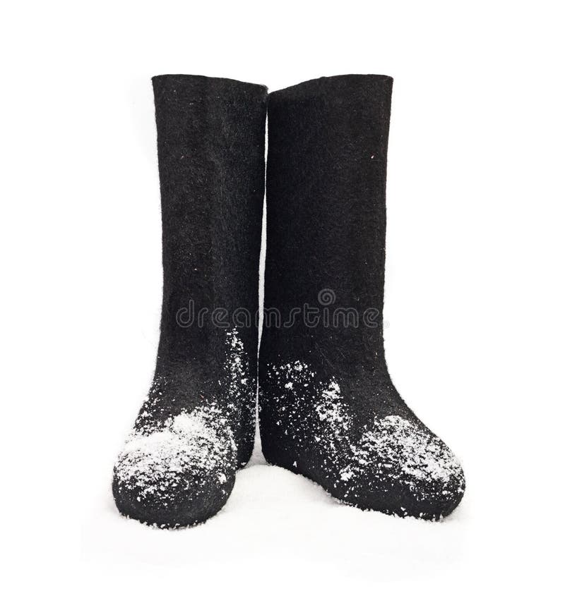 Valenki on the snow stock photo. Image of objects, russia - 52782966