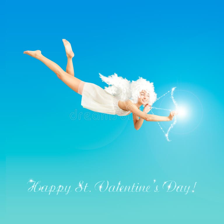 Valentine Angel stock photo. Image of costume, romance - 22491760