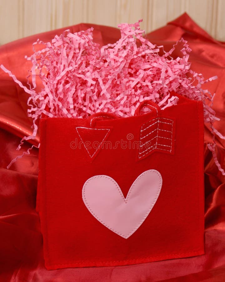 Valentine bag stock photo. Image of metallic, shape, shaped - 12716586