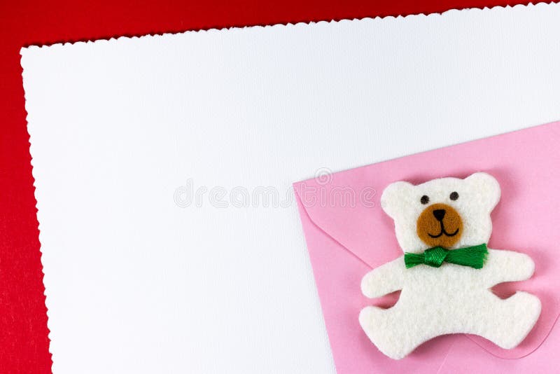 Valentine bear card stock image. Image of holiday, note - 28445083