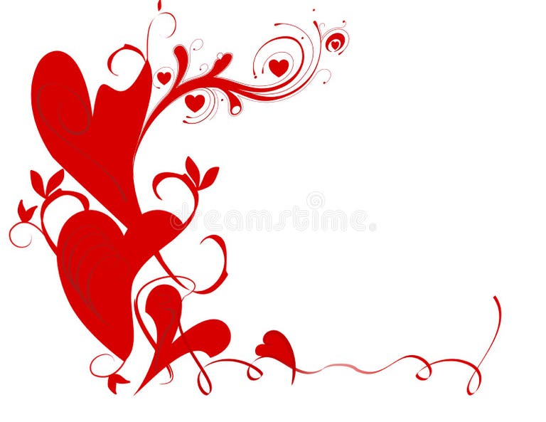 Heart Curls Border Stock Illustrations – 775 Heart Curls Border Stock ...