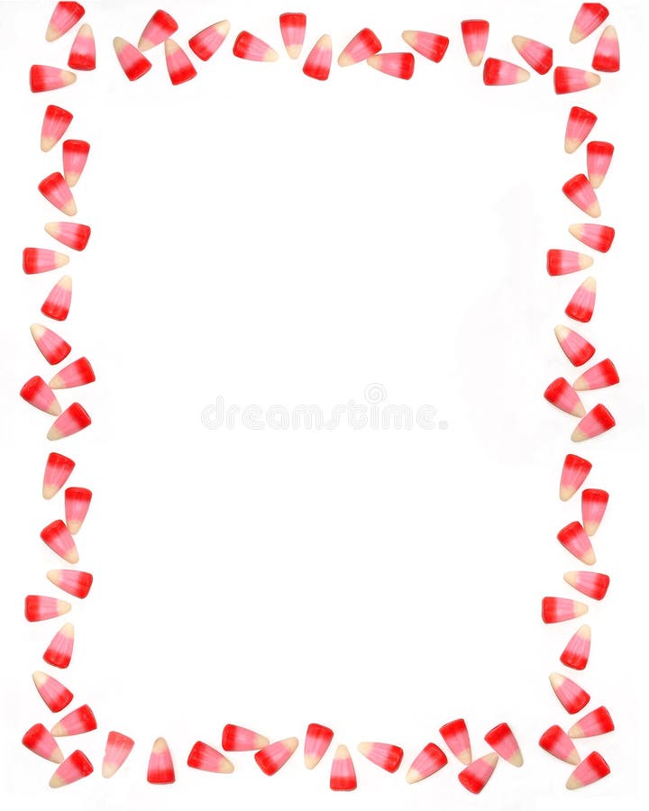 Valentine Candy Corn Border or Frame Stock Image - Image of candycorn ...
