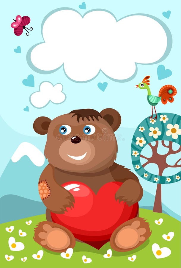 A Big Brown Bear Staring at the Beehive Stock Vector - Illustration of ...