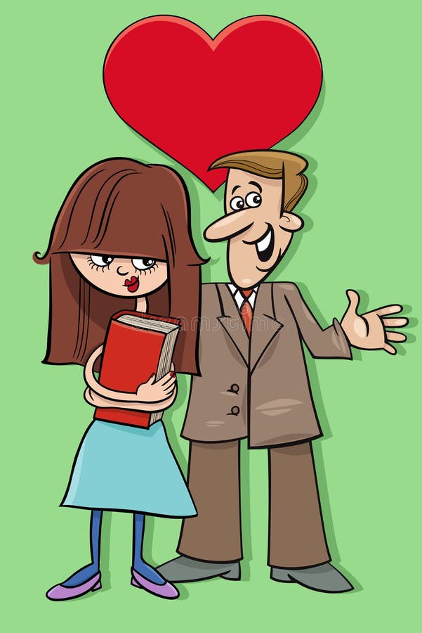 Man And Woman In Love Cartoon Stock Vector Illustration Of Comic