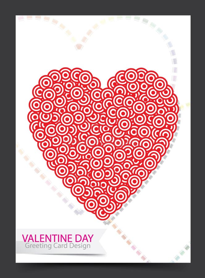 Valentine card design stock vector. Illustration of color - 83525005