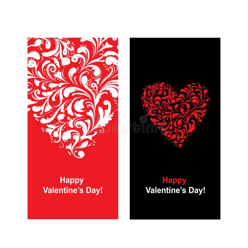 Valentine Card with Heart Shape for Your Design Stock Vector ...