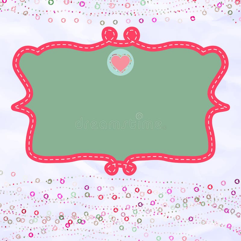 Valentine Card with Placeholder. EPS 8 Stock Vector - Illustration of ...