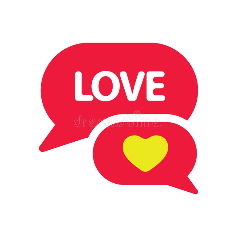 Valentine Chat. Vector Illustration Decorative Design Stock Vector ...