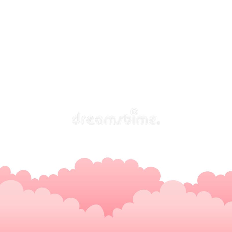 Modern Valentine Cloud Pink Border Decoration Stock Vector ...