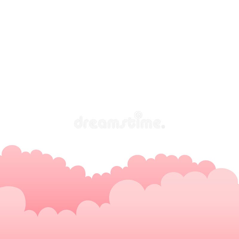 Modern Valentine Cloud Pink Border Decoration Stock Vector ...