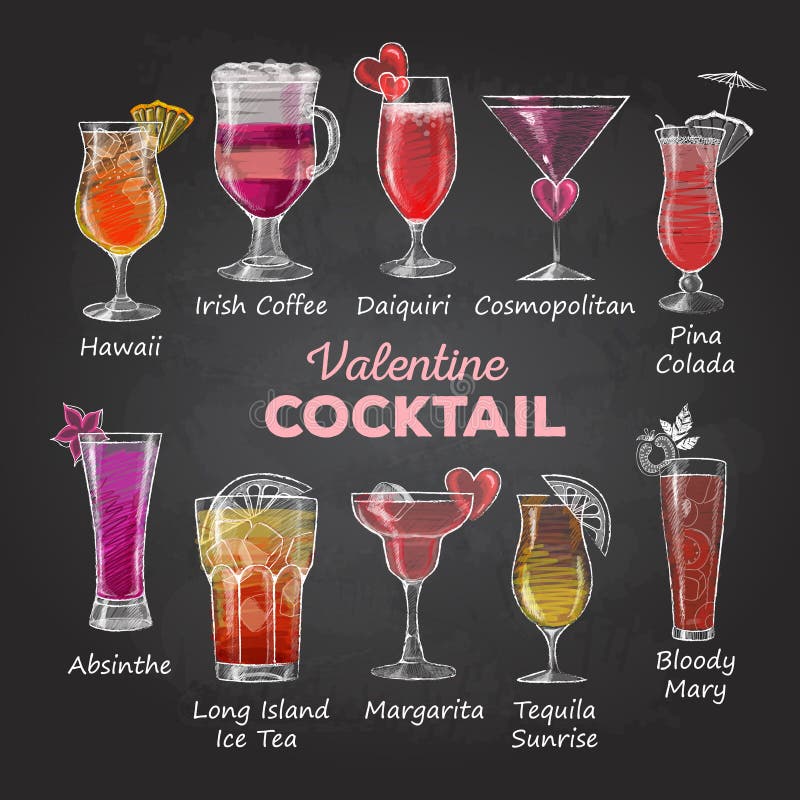 De Ontwerpsjabloon Van Het Cocktailmenu Met Lijst Van Dranken, Koffie ...