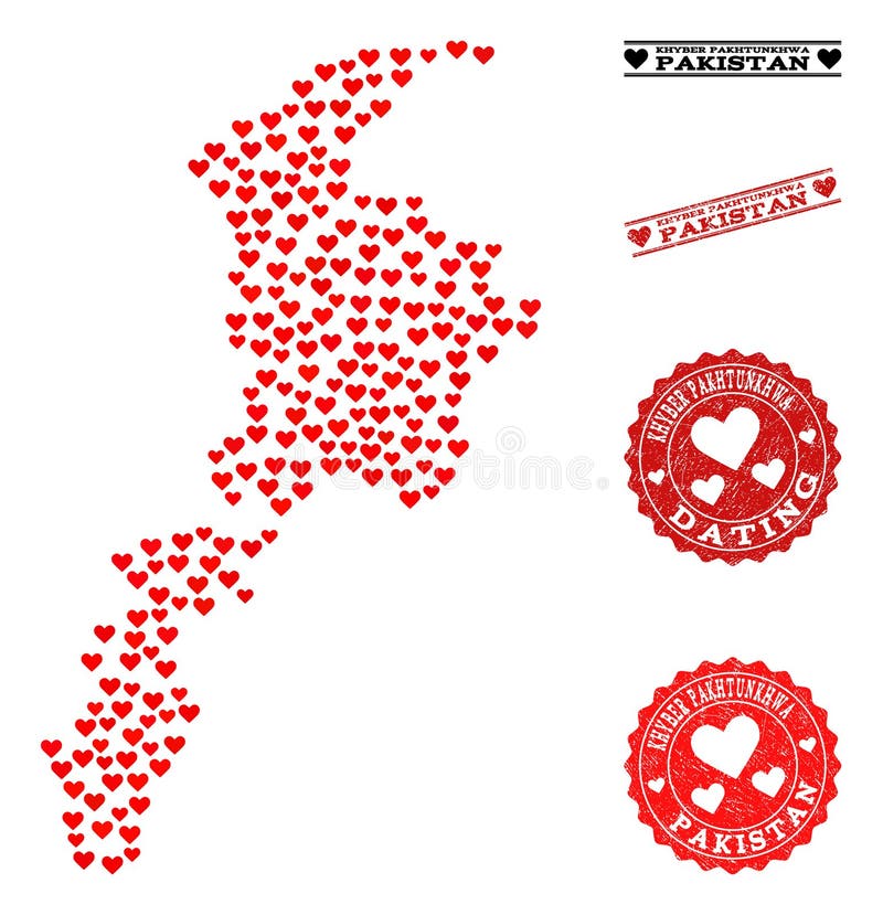 Valentine Collage Map of Khyber Pakhtunkhwa Province and Grunge Stamps ... Valentine Collage Map of Khyber Pakhtunkhwa Province and Grunge Stamps ...