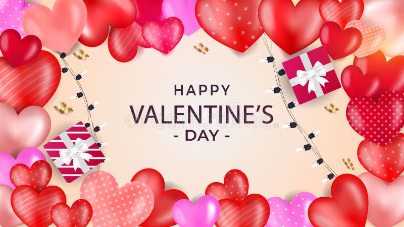 Valentine Day Beautiful Vector Background Design Stock Vector ...