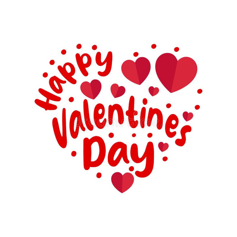 Valentine Day Heart Typograph Stock Vector - Illustration of nature ...
