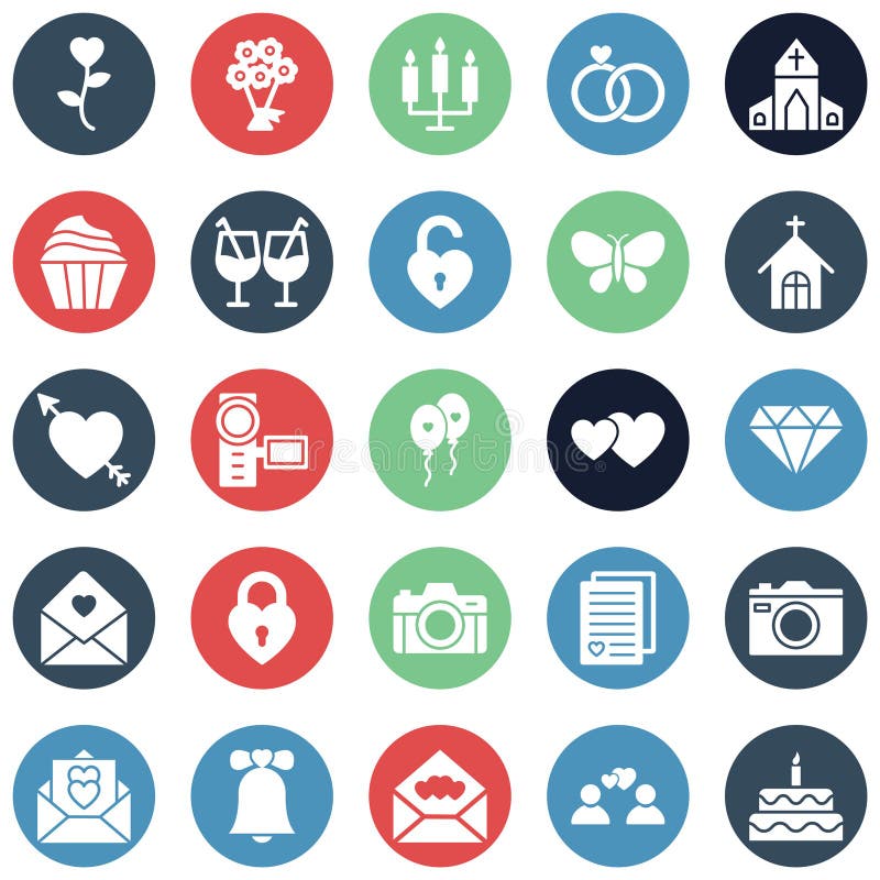 Valentine Day Isolated Vector Icons Set Every Single Icon Can Be Easily ...