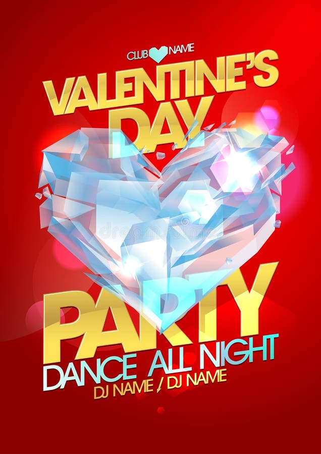 Romantic Party Design with Gold and Pink Mosaic Hearts. Stock Vector ...