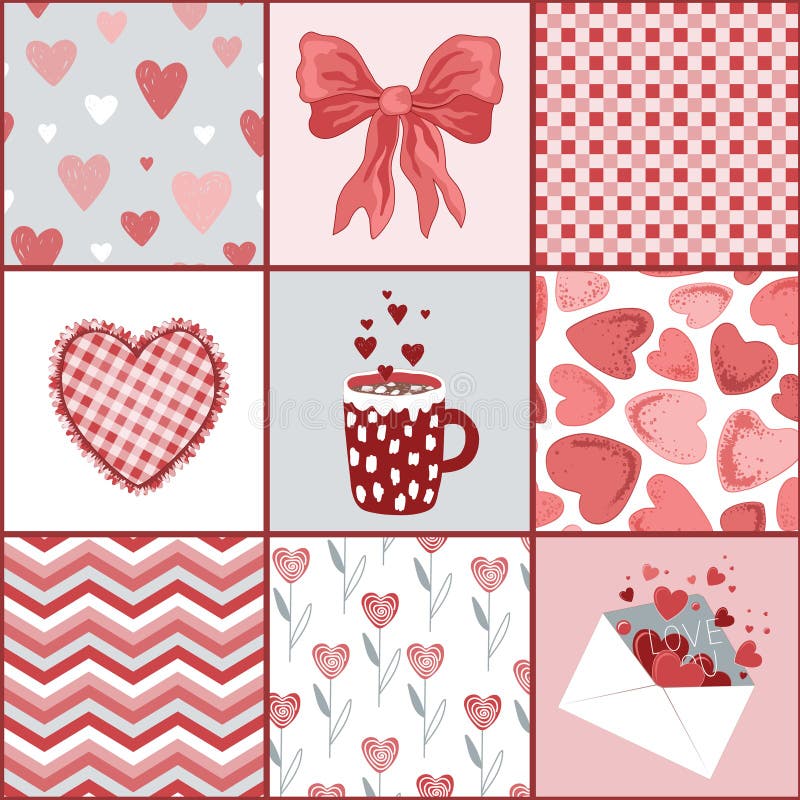 Romantic Patch Duvet Design Stock Illustrations – 2 Romantic Patch ...