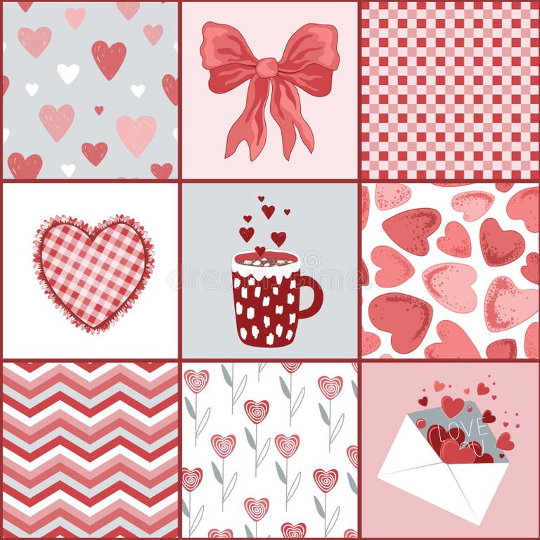 Romantic Patch Duvet Design Stock Illustrations – 2 Romantic Patch ...