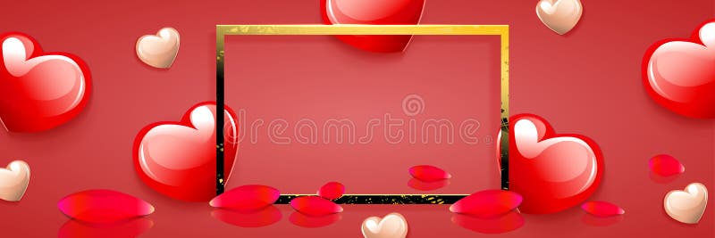 Valentines Day, Red Composition with a Set of Multicolored Gorgeous ...