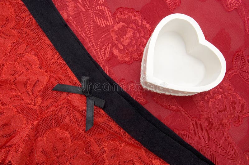Valentine Day Red Lingerie and Heart Stock Image - Image of love, woman ...