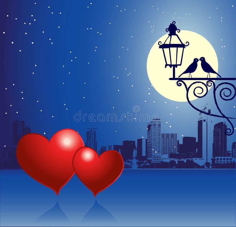 Valentine Day, Urban Scene, Couple Stock Vector - Illustration of ...