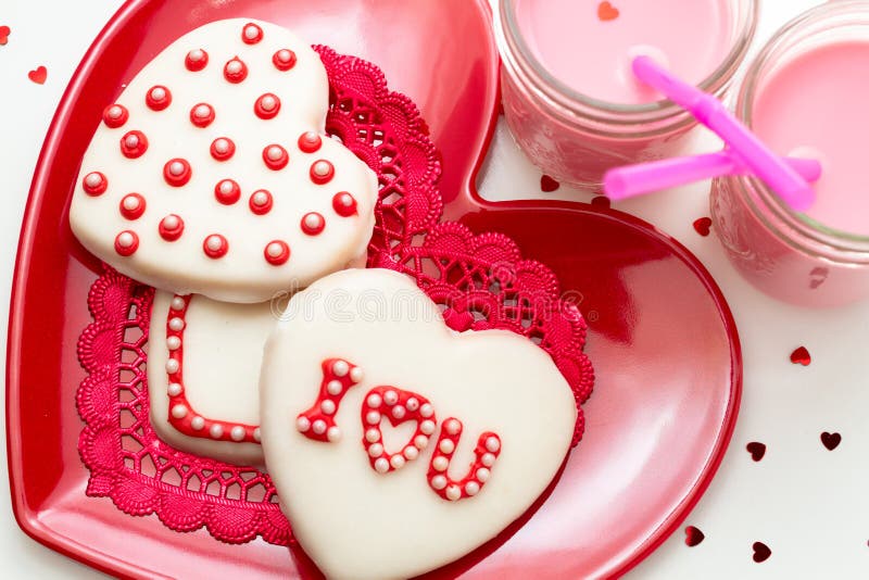 Valentine Decorated Cookies Stock Photo - Image of homemade, love: 37622874