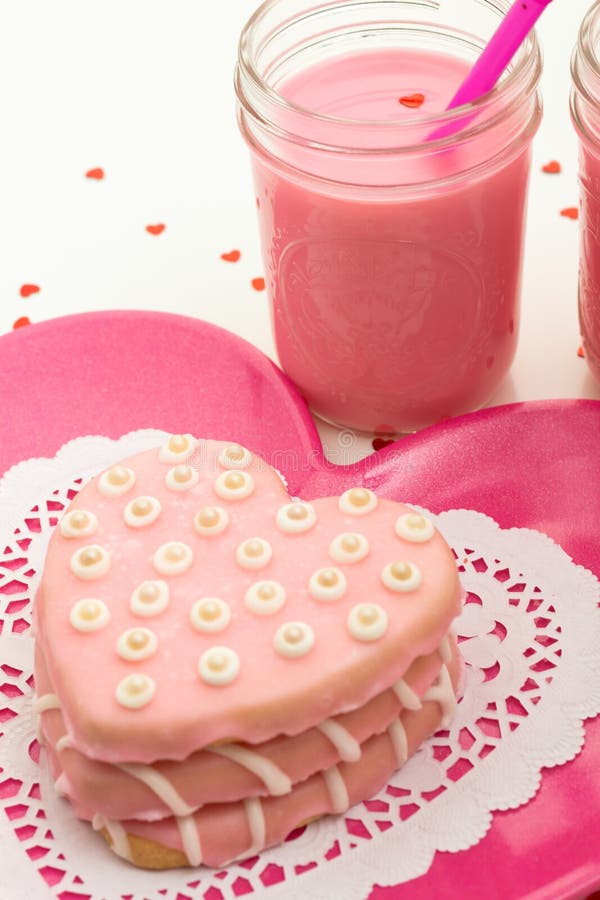 Valentine Decorated Cookies Stock Image - Image of goodies, cookies ...