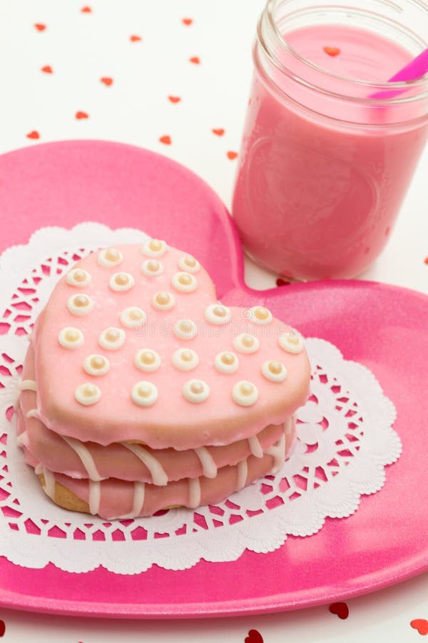 Valentine Decorated Cookies Stock Image - Image of homemade, shaped ...