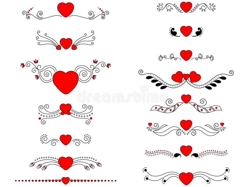 Valentine Decorative Header/scroll Stock Vector - Illustration of ...