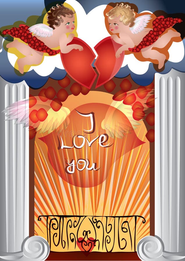 Valentine Design Angel of Love Stock Vector - Illustration of design ...