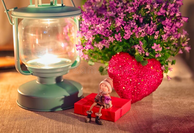 Valentine Greeting Card - Rendezvous Stock Image - Image of campanula ...