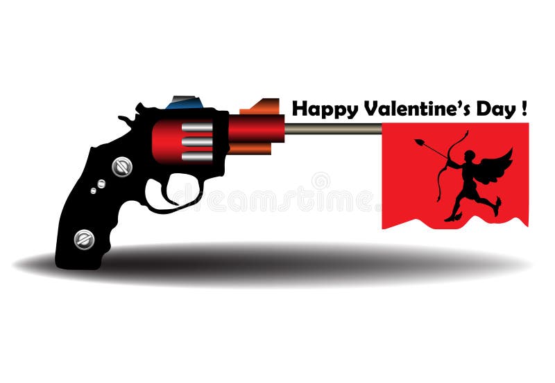 Valentine gun stock vector. Illustration of celebrate - 28717491