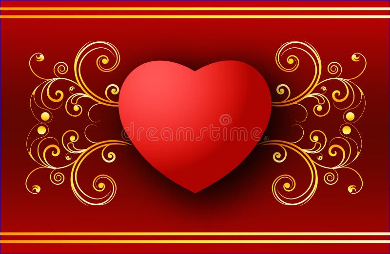 Decorated Shield with Heart Stock Image - Illustration of geometrical ...