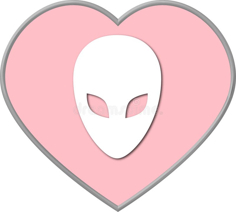 Valentine Heart with Skull and Crossbones Stock Illustration ...