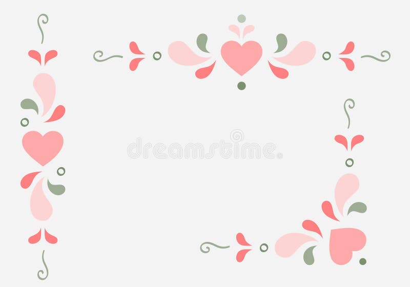 Valentine heart border stock vector. Illustration of pink - 302420049