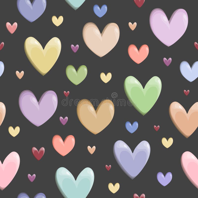 Valentine Heart Pattern Vector. Little Cute Stock Illustration ...
