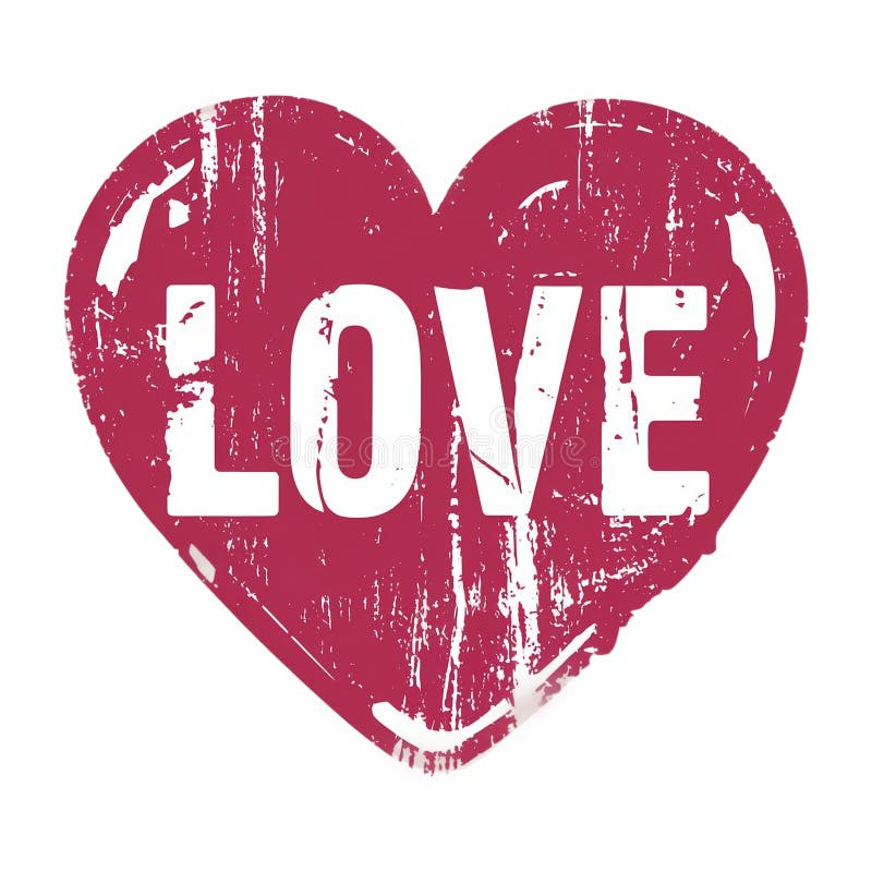 Valentine Heart Post Stamp. Love Post Stamp Stock Illustration ...