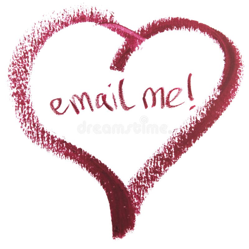 Email Me Message in Heart Shape Stock Photo - Image of romance, holiday ...