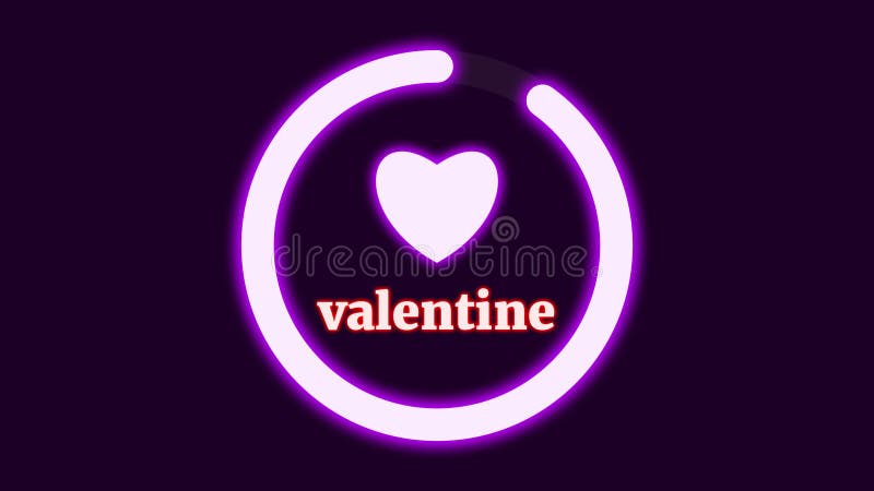 Valentine Loading Image with Loading Bar and Bright Heart Shape Stock ...