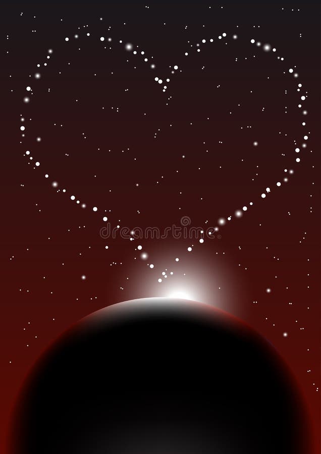 Valentine Night Sky Background Stock Vector - Illustration of infinity ...