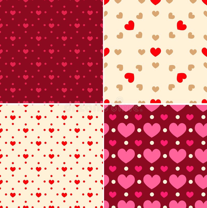 Valentine patterns stock vector. Illustration of pink - 65872965