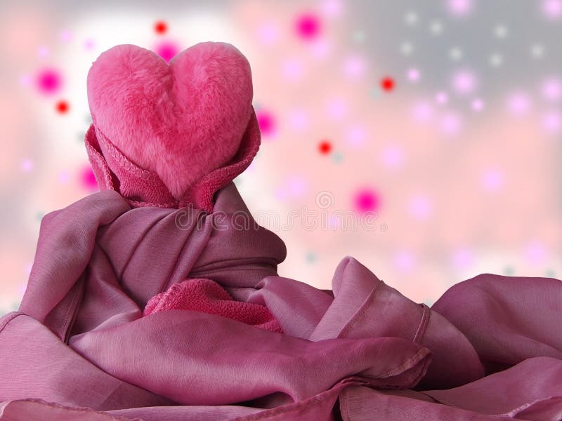 Valentine Pictures with Hearts Wrapped in Cloth Stock Photo - Image of ...