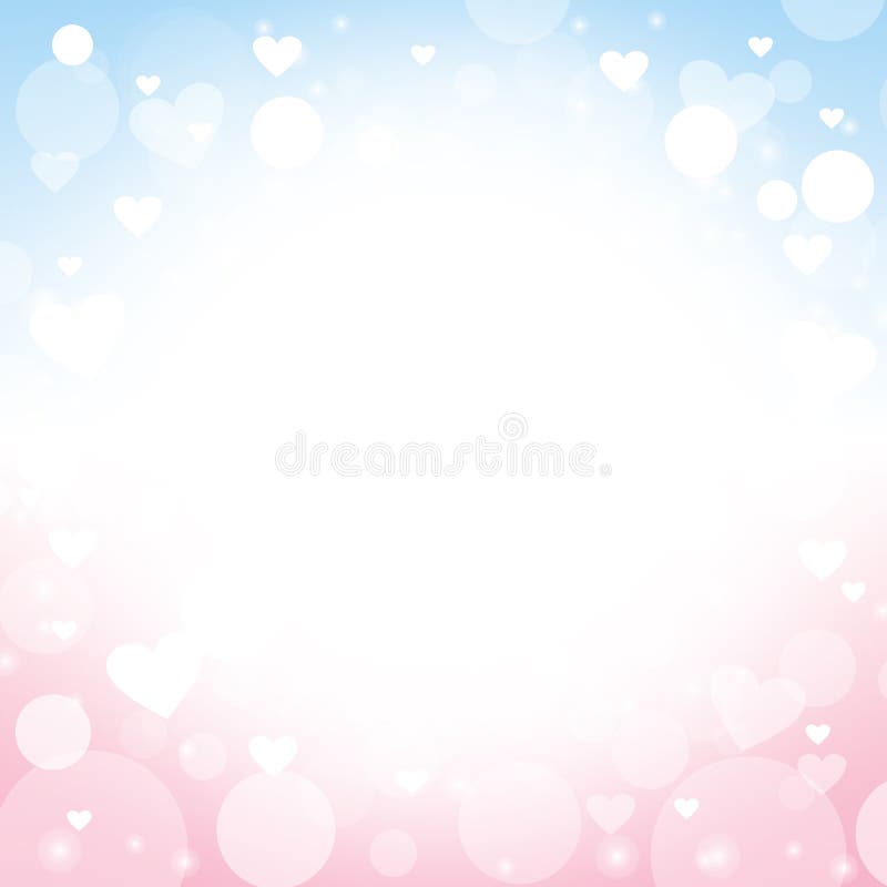 Valentine Pink Y Fondo Azul Ilustración del Vector - Ilustración de ...