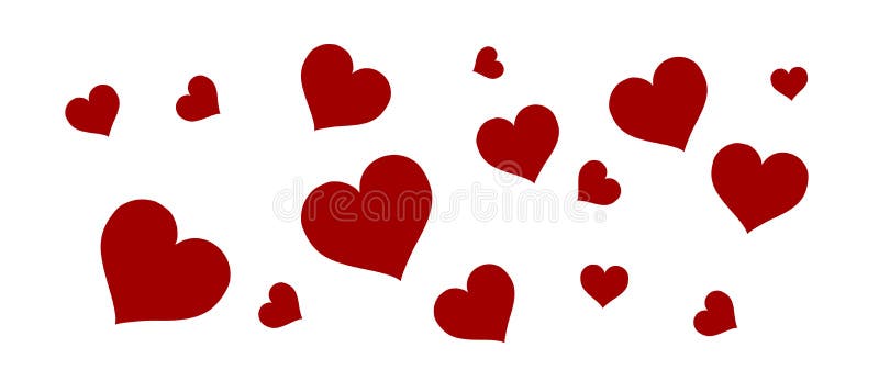 Valentine. Red Heart Shape on White Background Stock Illustration ...