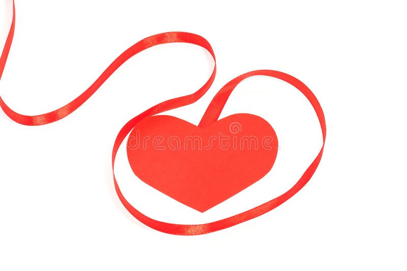 Valentine Ribbon with Hearts Stock Photo - Image of romance, holiday ...